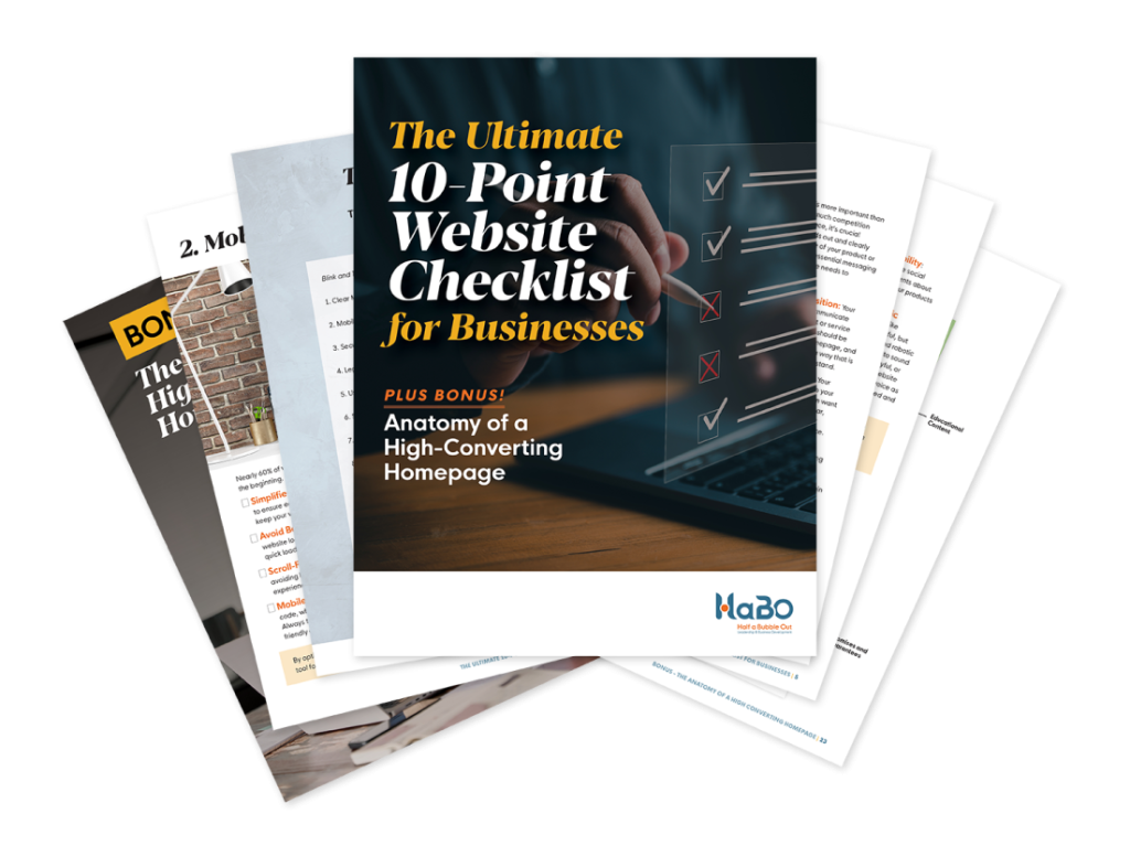 Ultimate Website Checklist – Half A Bubble Out